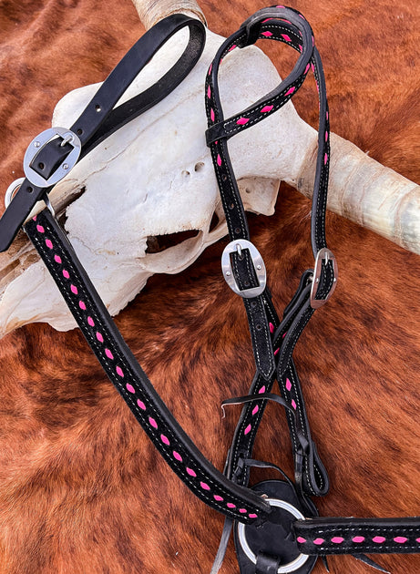 BuckStitch Betty Tack Set Pink/Black – Hustle and Home